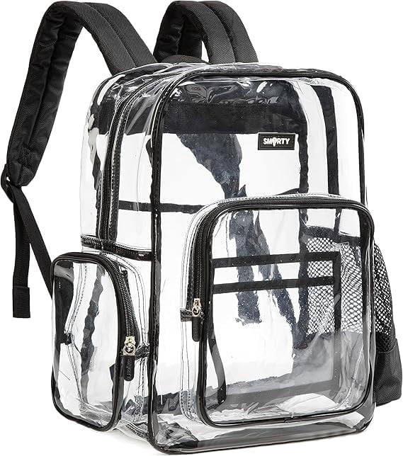 J.CARP Clear Bag Heavy Duty Backpack Durable Transparent See Through ...