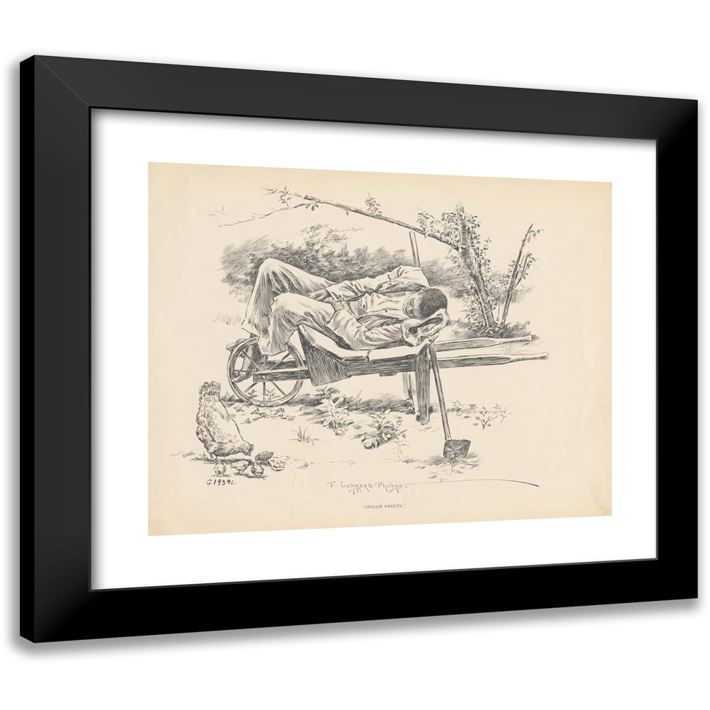 J. Campbel Phillips 24x20 Black Modern Framed Museum Art Print Titled ...