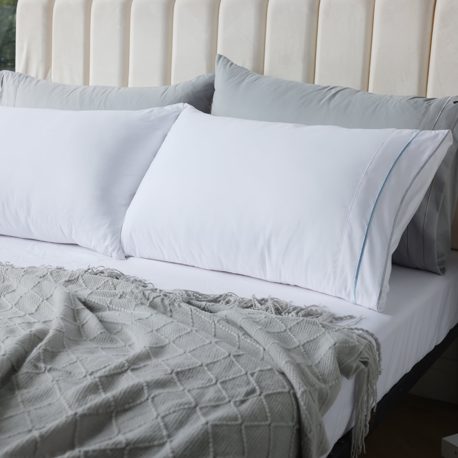 J'Chervianne Queen Sheet Set-Double Threaded Sheets for Queen Size Bed ...