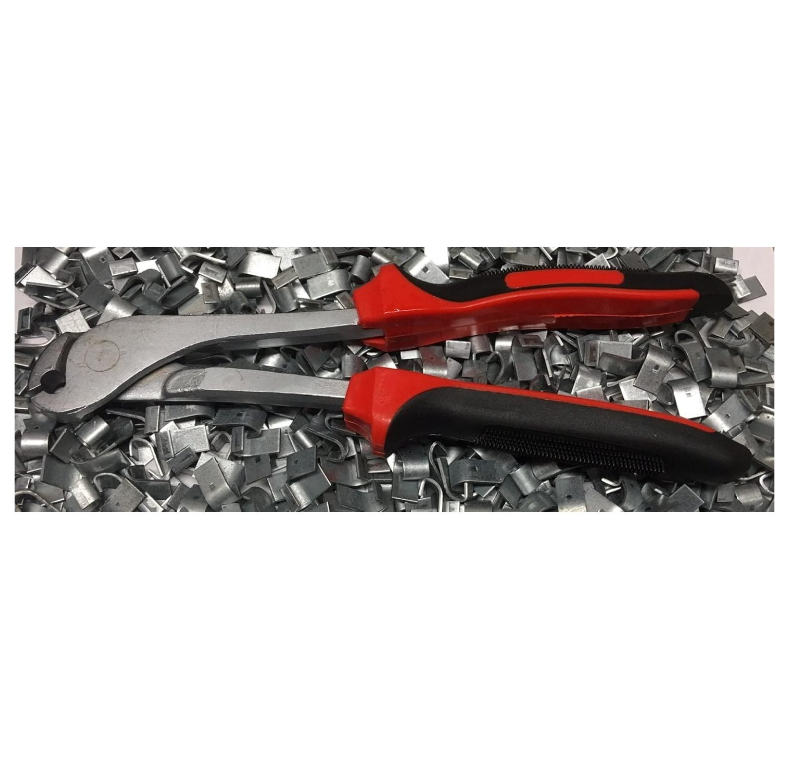 J-Clip Pliers + 2 LBS of J-Clips, Red handle j-pliers J-clip Pliers J-clips j-pliers by RNL ...