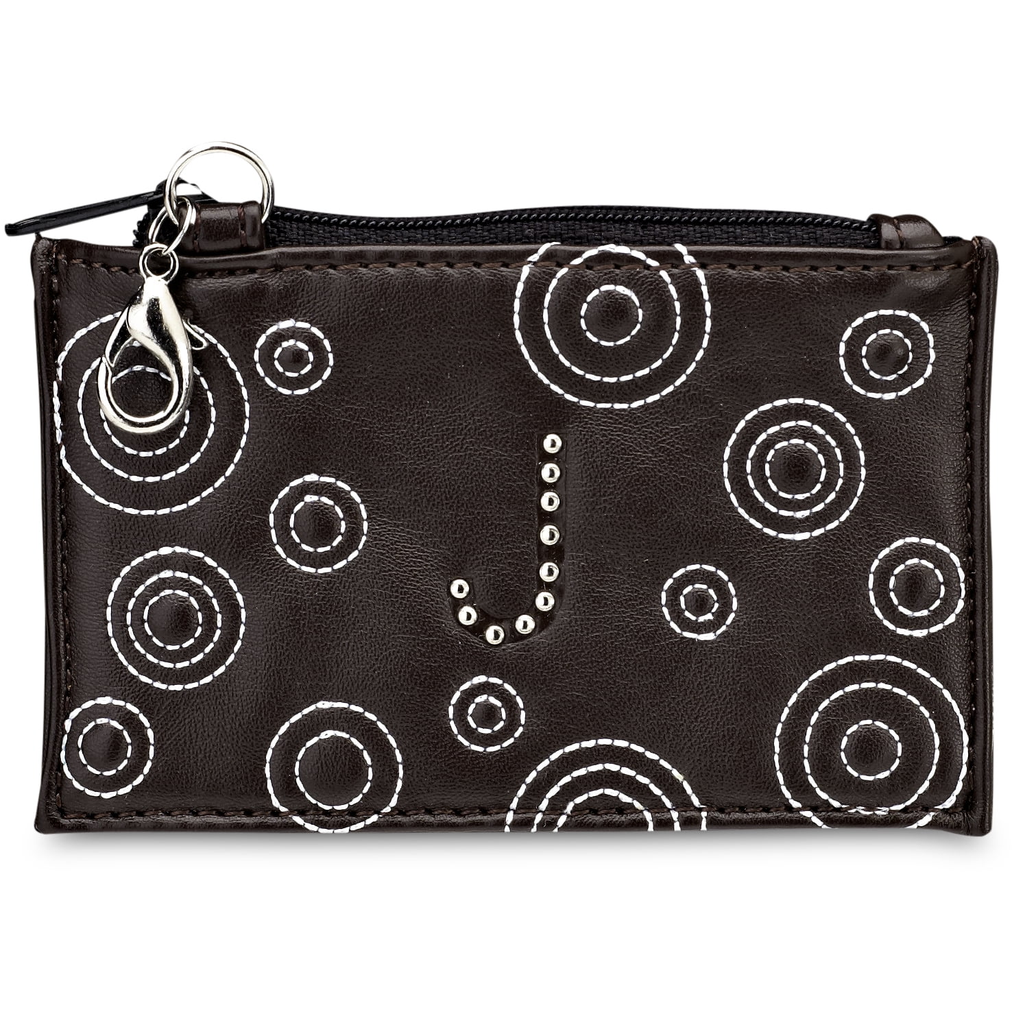 "J" Coin Purse - 4.5" x 2.75" Circle Stitched - Walmart.com