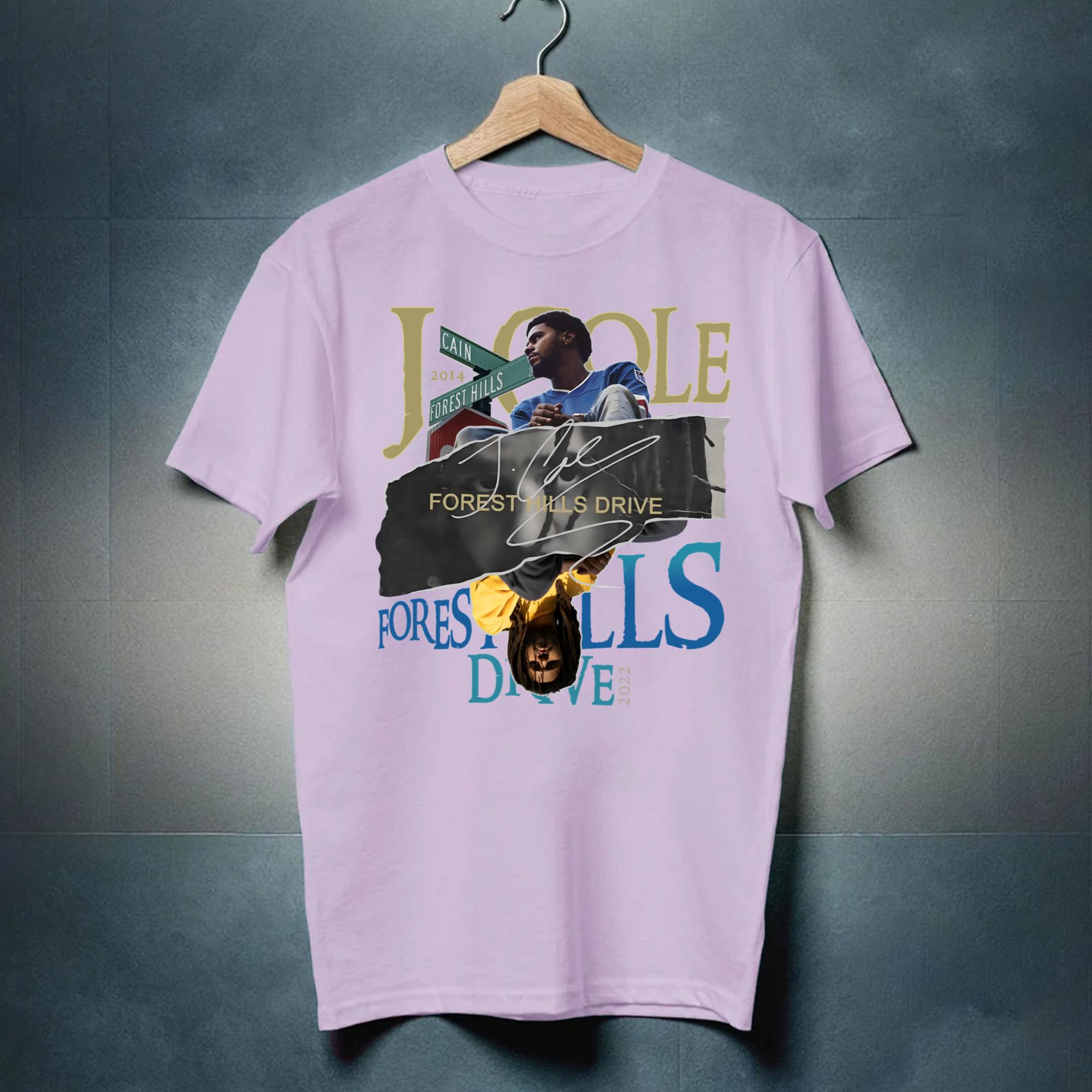 J.Cole 2014 Forest Hills Drive Album 90s Rap Music Shirt, Paper Collage ...