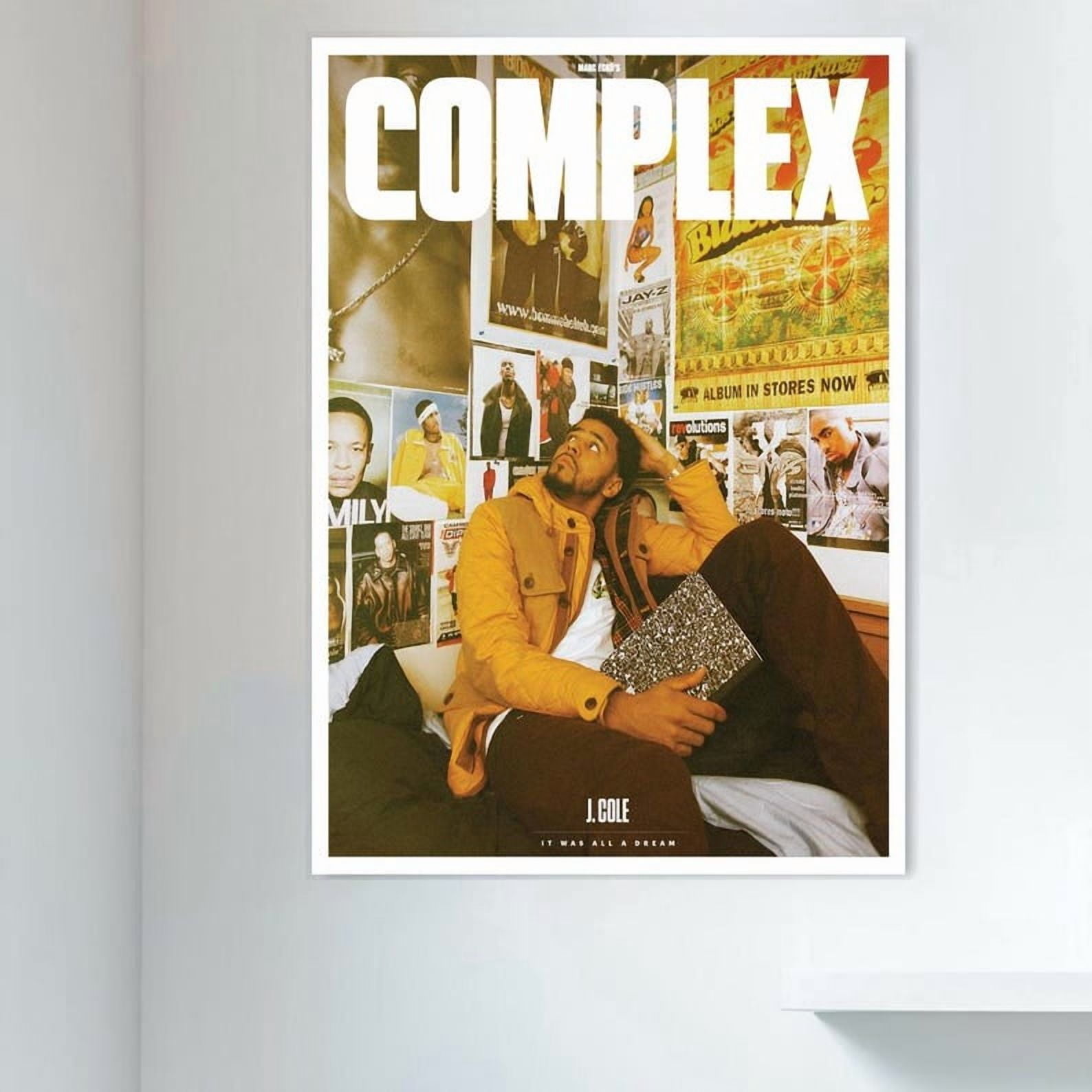 J Cole Complex Magazine Cover Poster, Hip Hop Rap Culture Wall Art ...