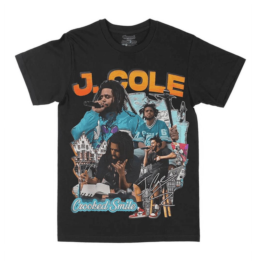J. Cole Crooked Smile Graphic Tee - Walmart.com