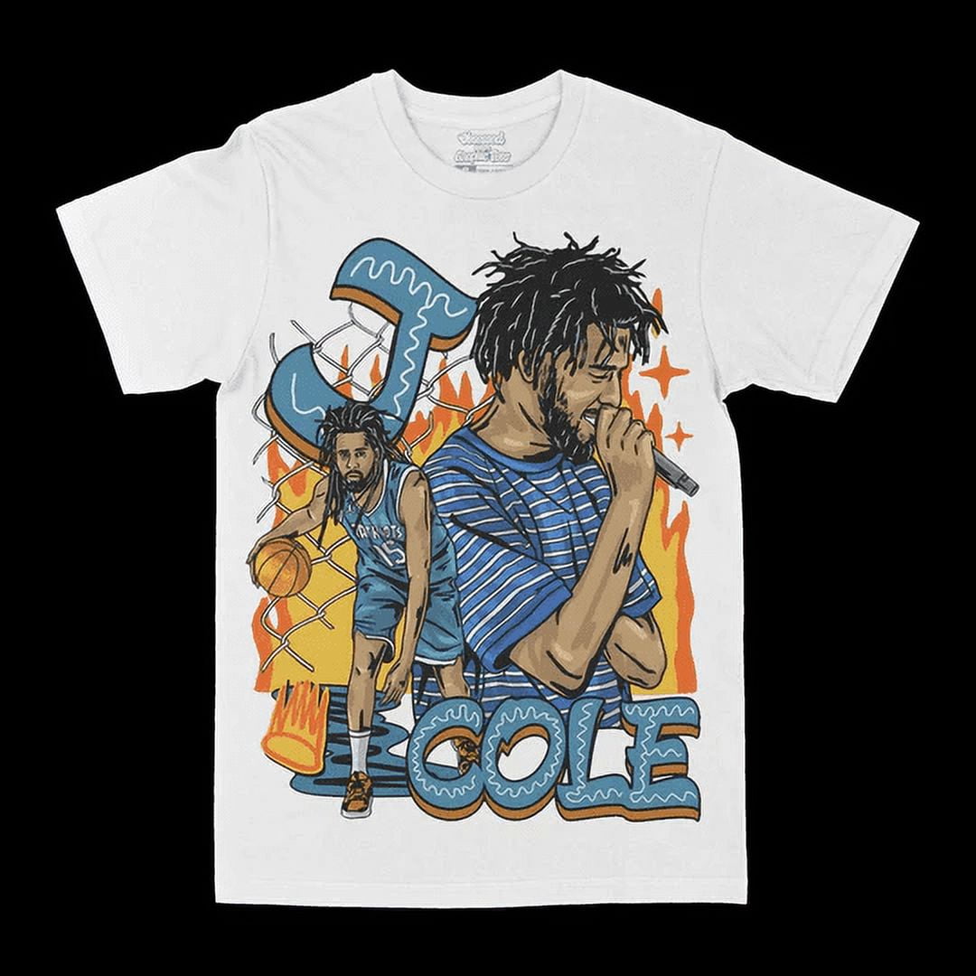 J. Cole Fire Graphic Tee - Walmart.com