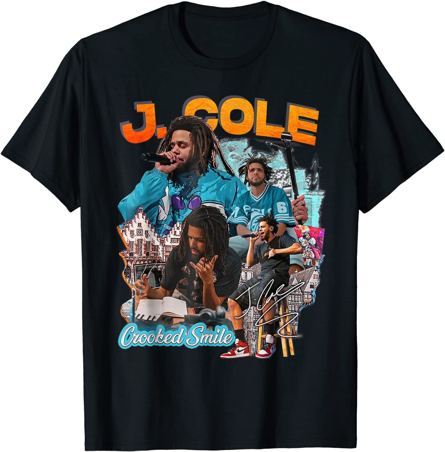 J. Cole Gift For Fans Heavy Cotton Black Full Size Unisex Classic Shirt ...