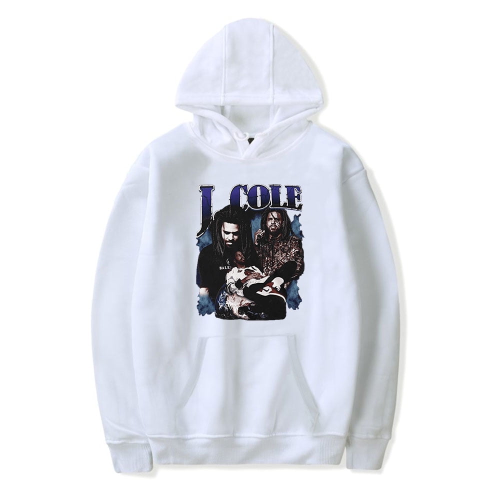 J Cole Rapper Hoodie Retro Casual Sweatshirt Neutral Long Sleeve Hoodie ...
