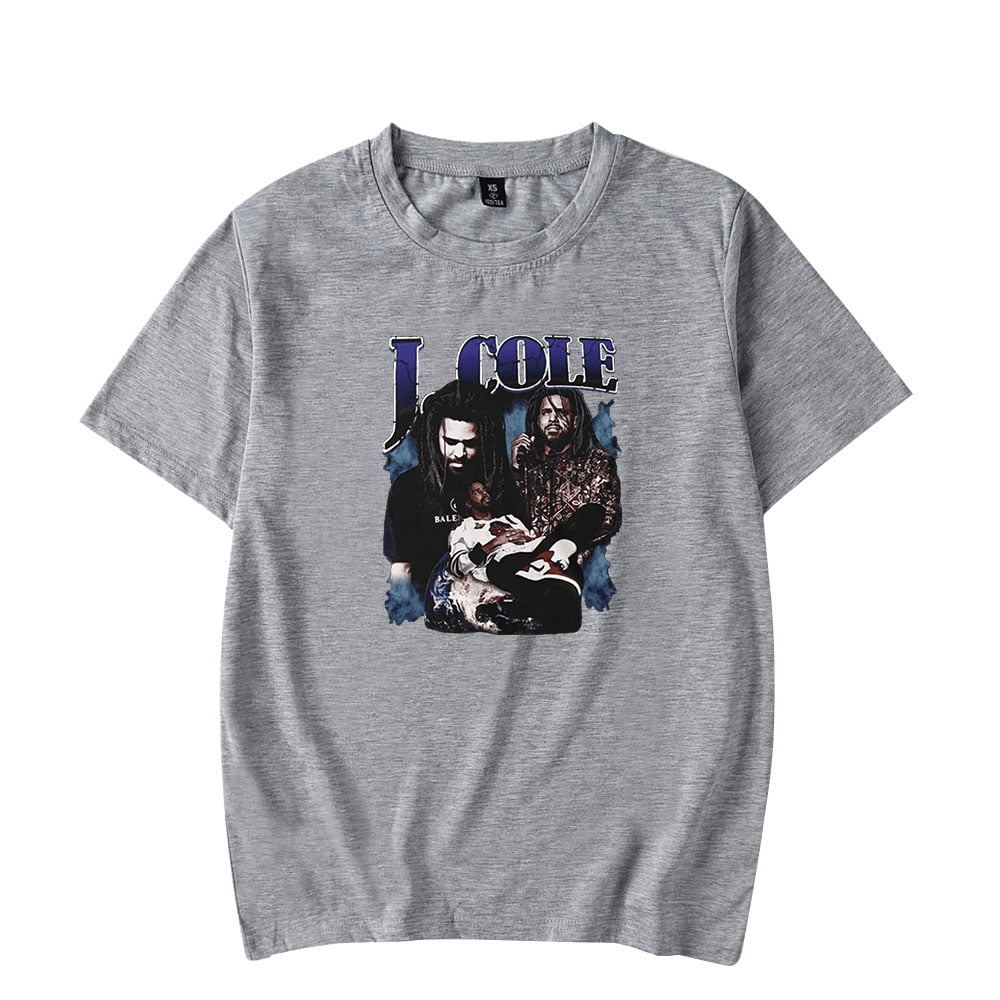J Cole Rapper Tee Shirt Man/Woman Hip Hop Short Sleeved Fashion Style ...