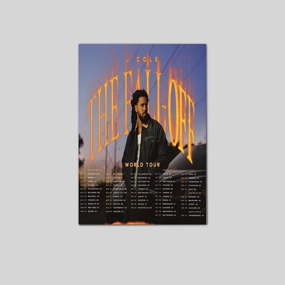 J Cole The Fall Off World Tour 2026 Poster Size 24''x36'' Goldengate ...