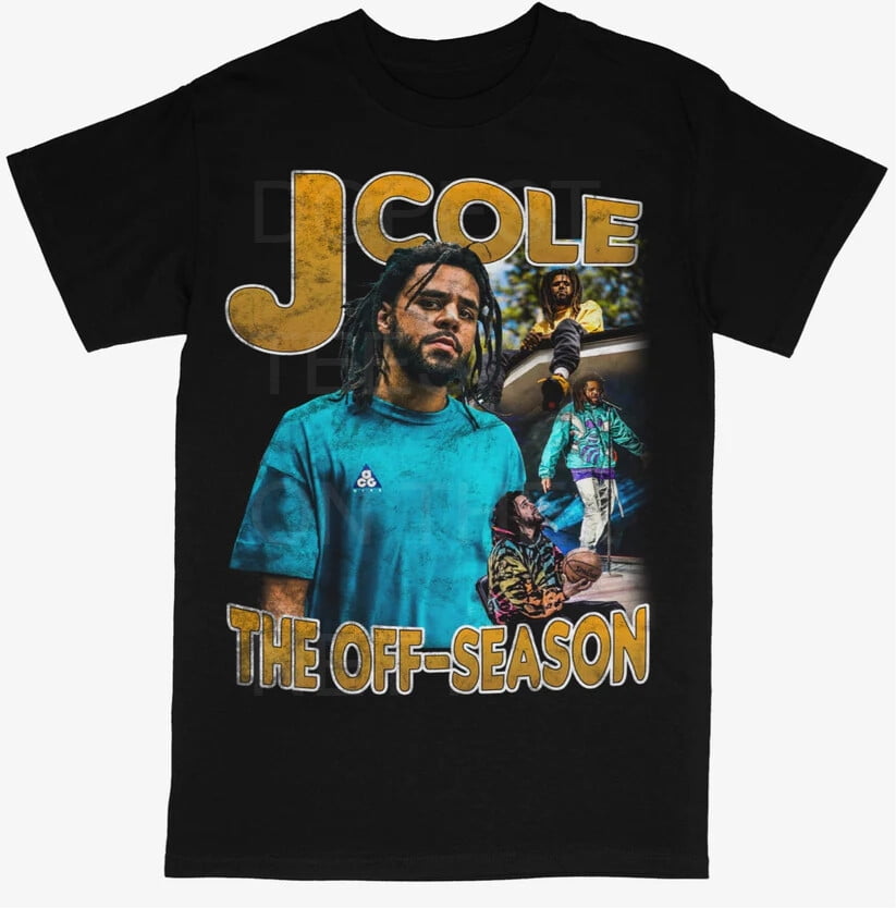 J Cole The Off-Season Hip Hop Rap Style Black Crew T-Shirt S-5XL ...