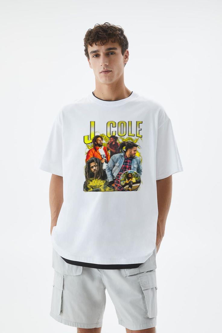 J.Cole Yellow Graphic Dreamville Rapper Hip Hop Fan T-Shirt, for men ...