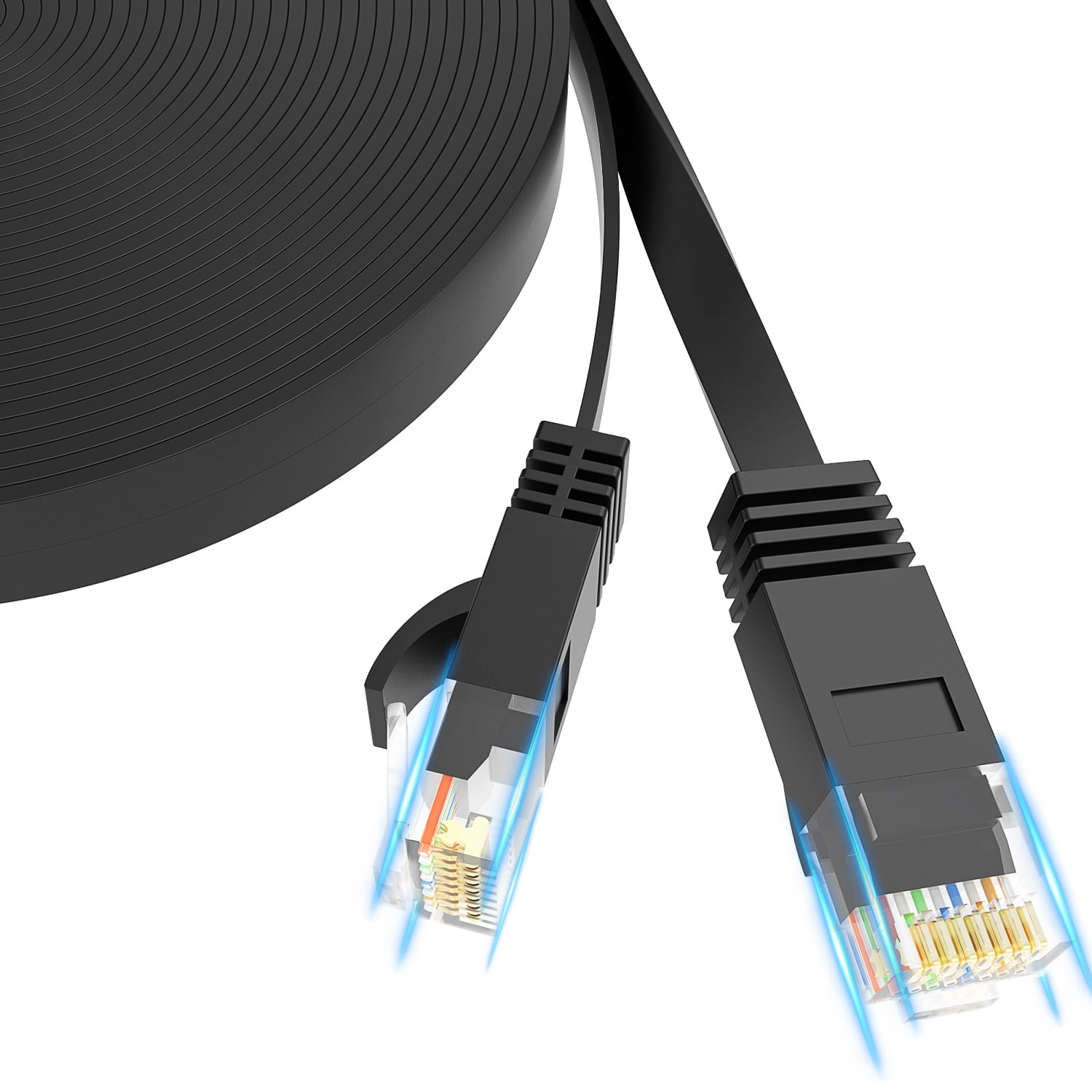 J&D Cat 6 Ethernet Cable 100 ft, 250Mhz 1Gbps High Speed Network Cable ...