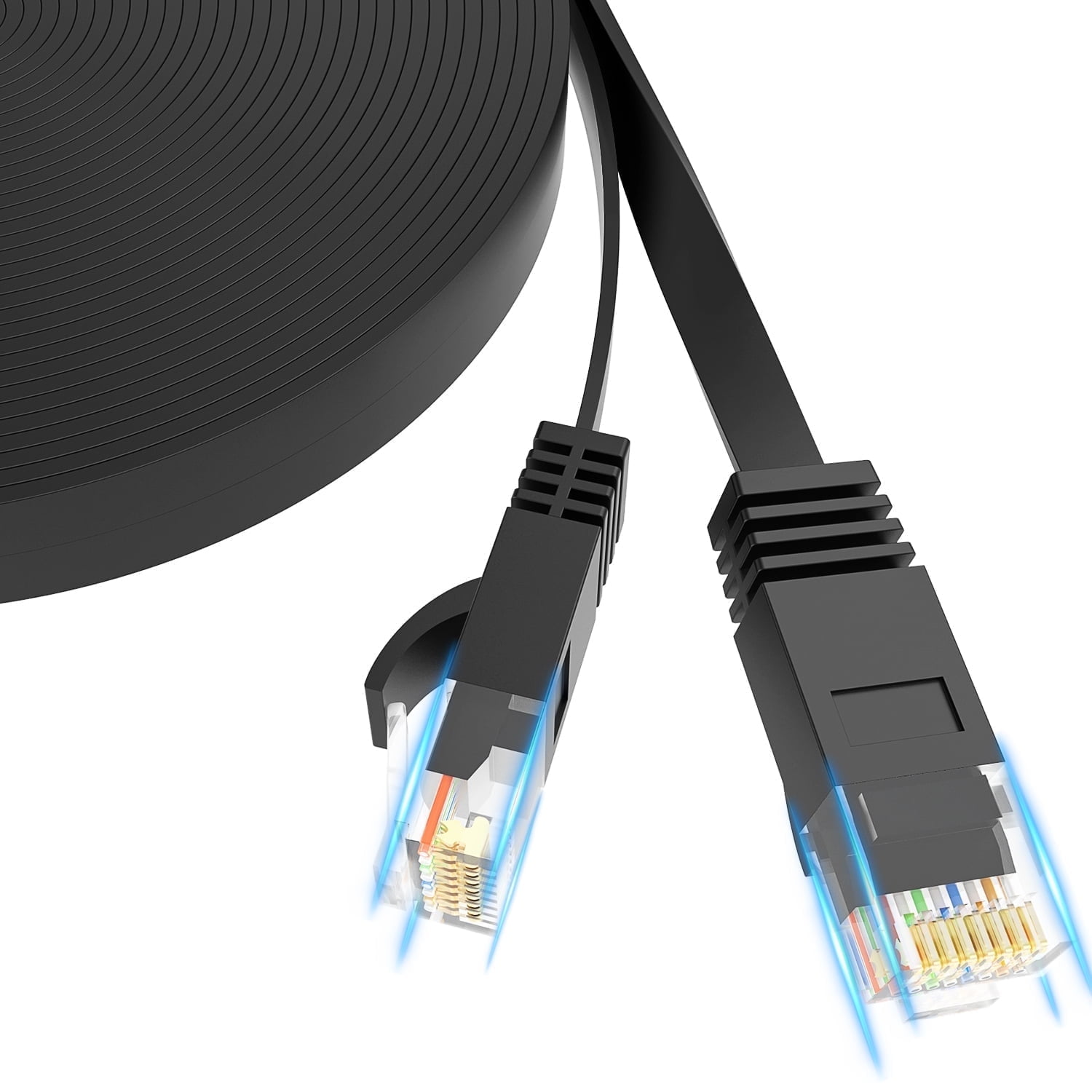 J/D Cat 6 Ethernet Cable 50 ft, 250 MHz, 1 Gbps High Speed Internet ...