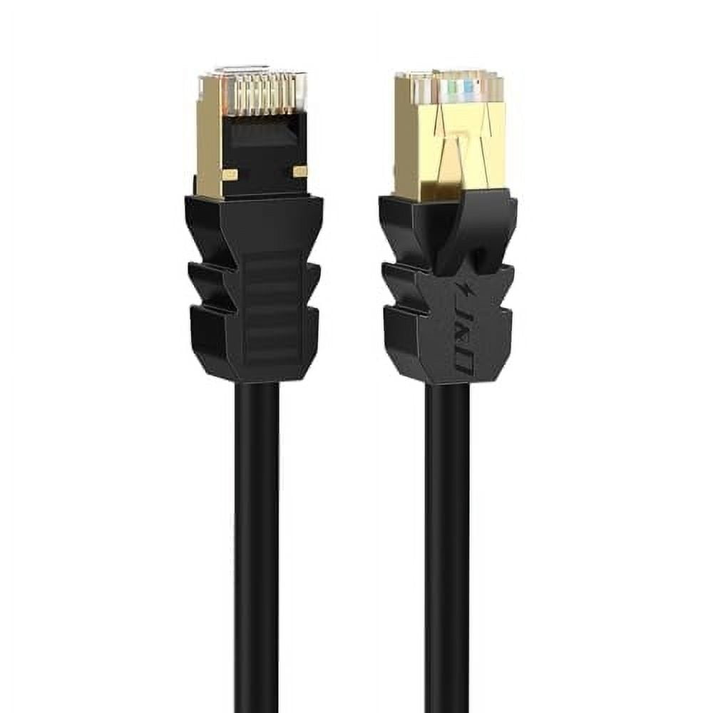J&D Cat 8 Ethernet Cable 15 ft, High-Speed 40 Gbps 2000 MHz, Gold ...