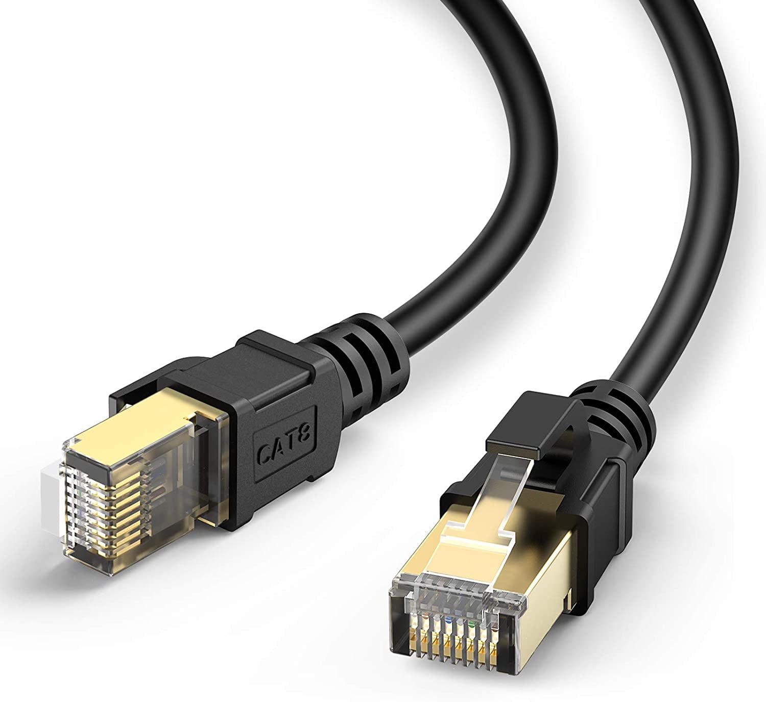 J&D Cat8 25ft Long Ethernet Cable, DSL Internet Cord, High Speed Router ...