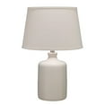 J&D Designs Cream Transitional Milk Jug Glass Table Lamp with Tapered ...