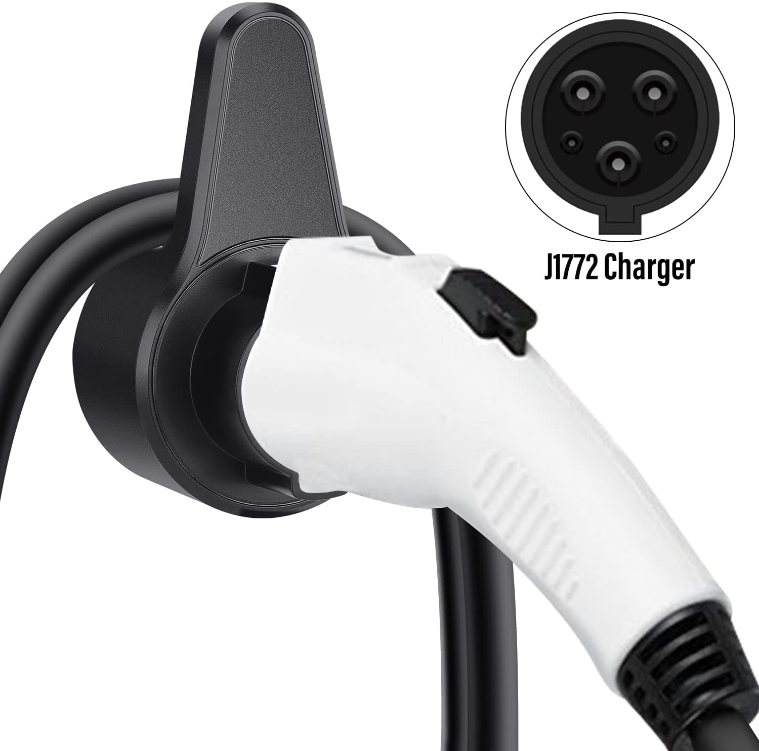 J&D EV Type 1 Plug Holder Wall Mount Charging Cable Organizer Charger ...