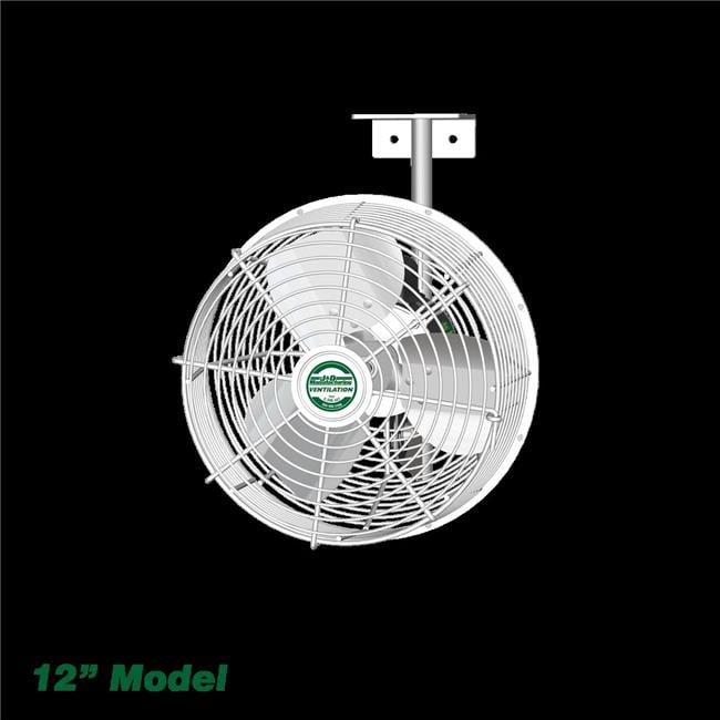 J&D Manufacturing 12 in. Barnstormer - White - Single Phase - 0.1 HP ...