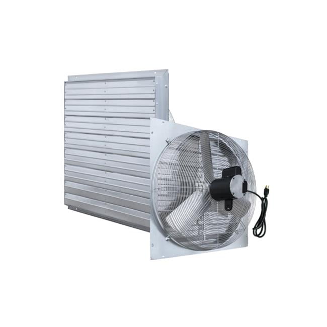 J&D Manufacturing 16 in. Aluminum Shutter Fan - 1 Phase - 0.1HP - 115 ...
