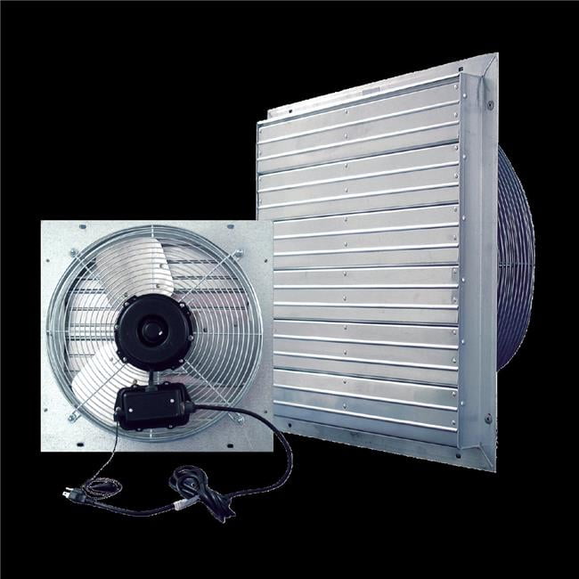J&D Manufacturing 24 in. Shutter Fan - Indoor & Outdoor - Single Phase ...