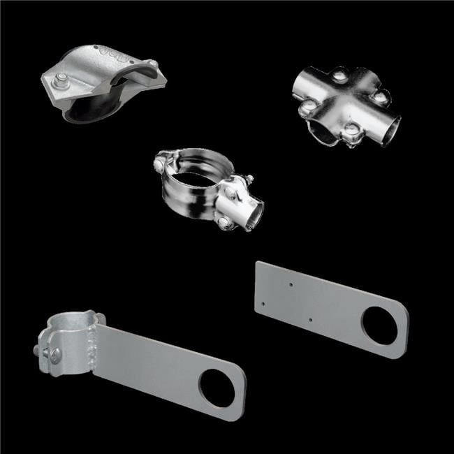 J&D Manufacturing HC25-P 1.625 x 1.625 in. Clamp - 3-Bolt Round Tee ...