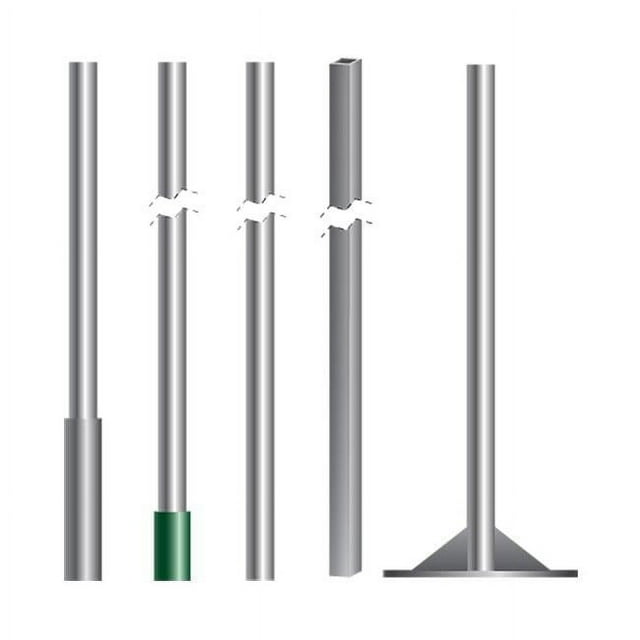 J&D Manufacturing 4 in. x 6 ft. Galvanized Steel Up-Posts Column - 5 ...
