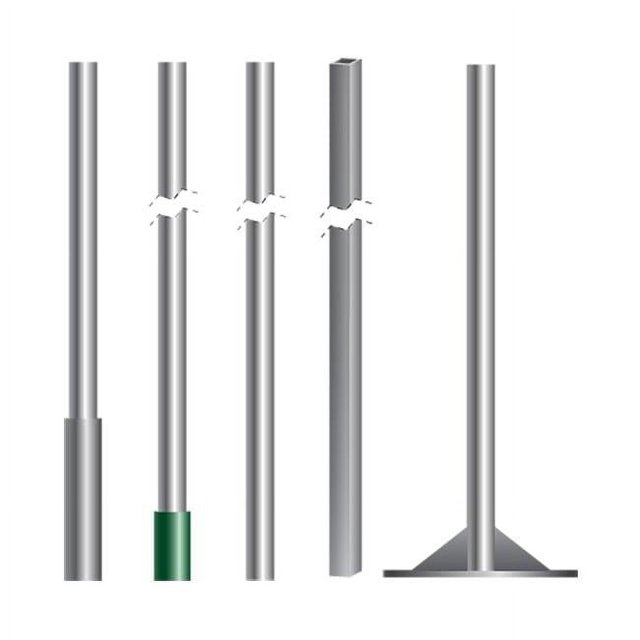 J&D Manufacturing 4 in. x 6 ft. Galvanized Steel Up-Posts Column - 5 ...