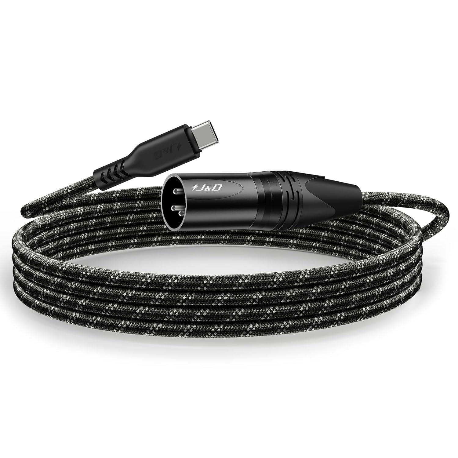 J&D USB Type C to XLR Male Audio Output Cable, 6.6ft Braided for ...