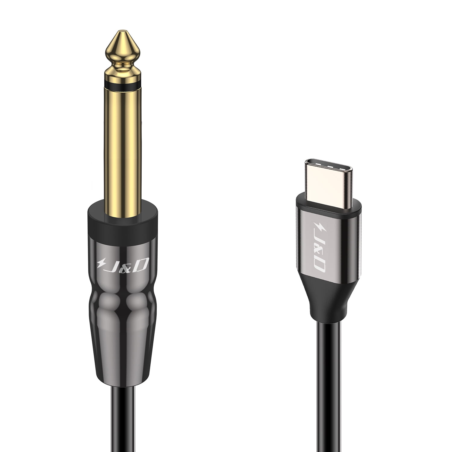 J&D USB Type C to 6.35mm TS Audio Cable for Electric Guitars ...