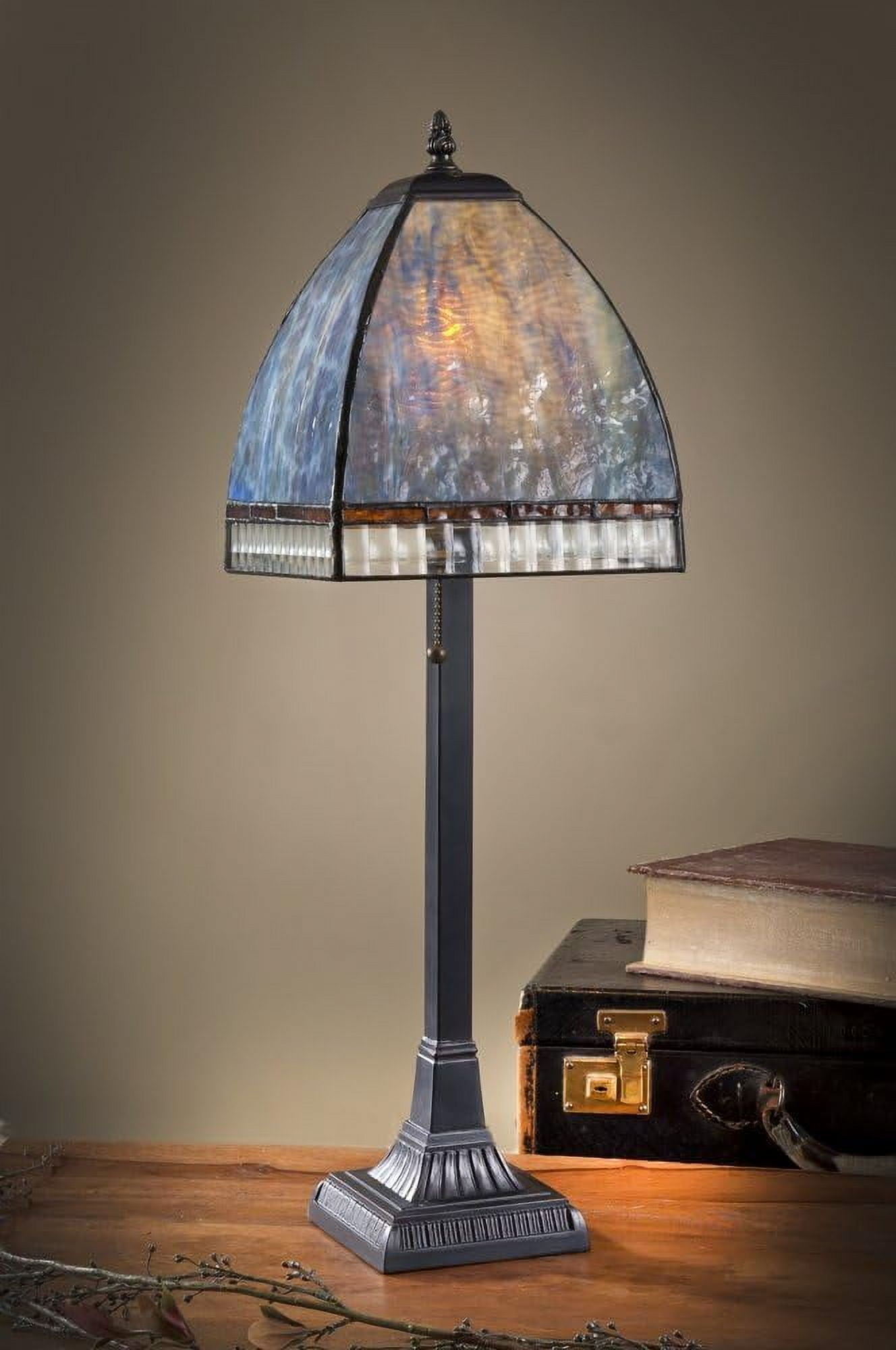 J Devlin Lam 589-2 TB Tiffany Stained Glass Mission Table Lamp ...