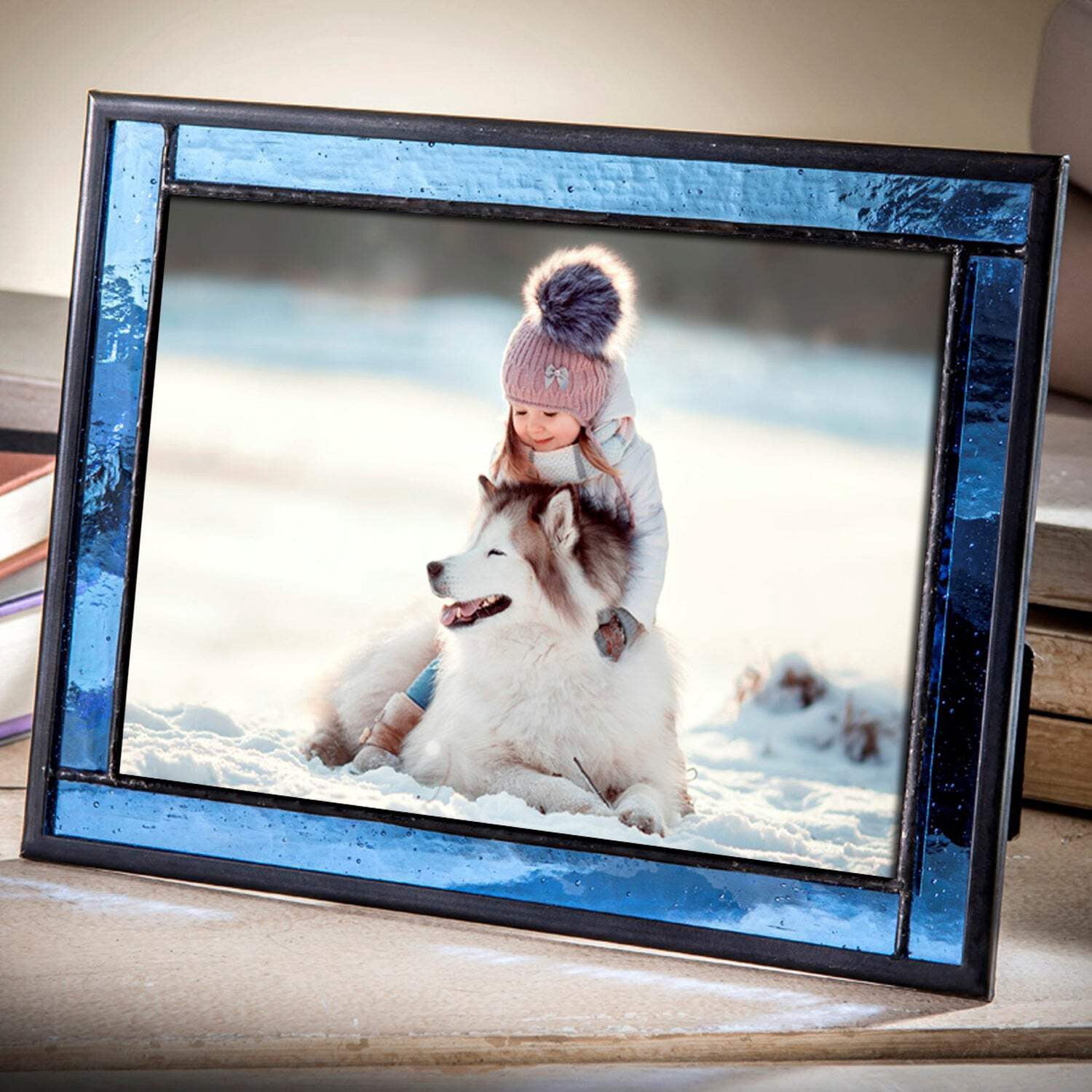 J Devlin 5x7 Stained Glass Blue Picture Frames - Walmart Business Supplies
