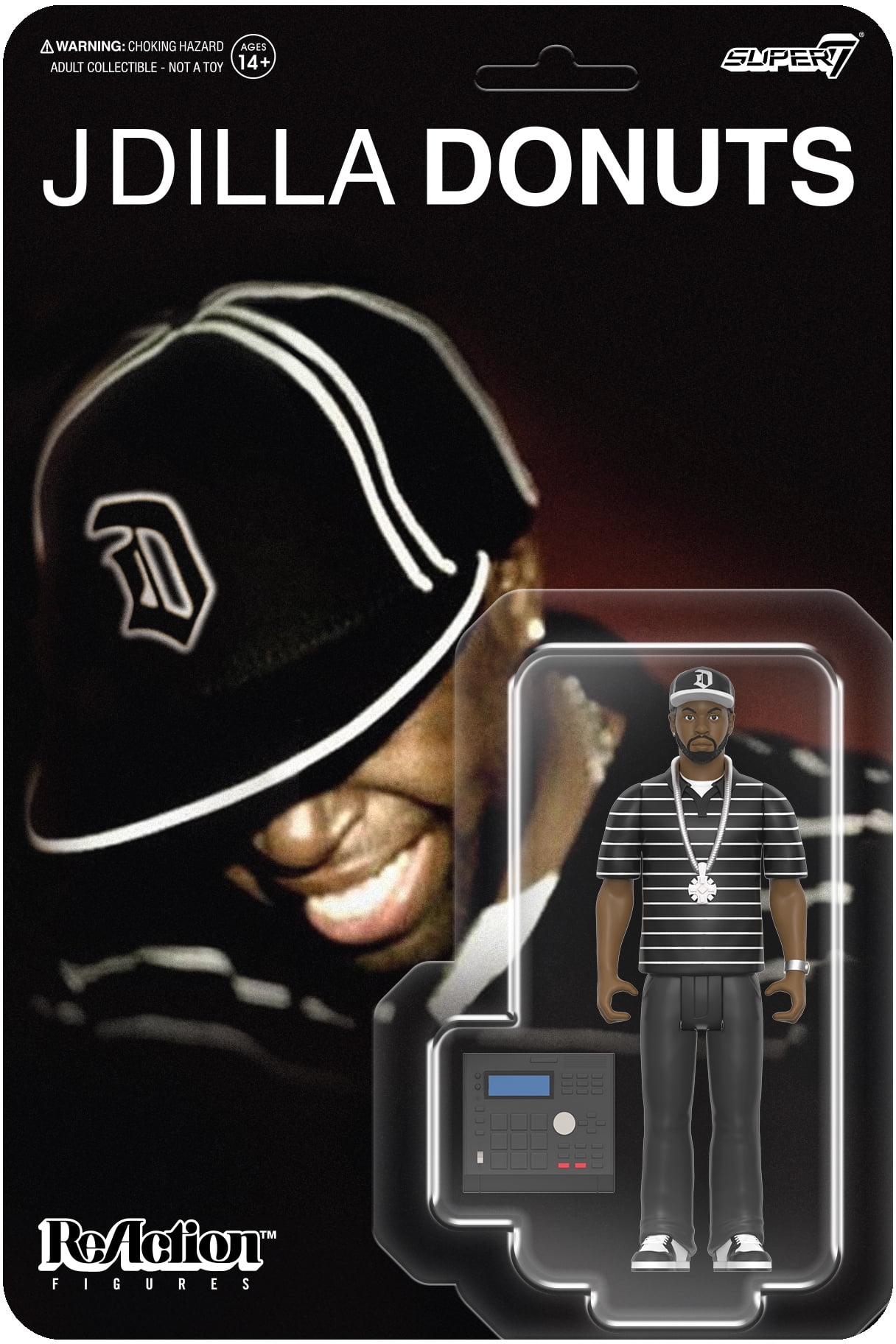 Super7 - J Dilla - ReAction Figures Wv1 - J Dilla (Donuts - Smile Album ...