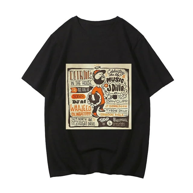 J Dilla Music Singer Oversized T Shirts MEN Hip Hop Vintage/retro T ...