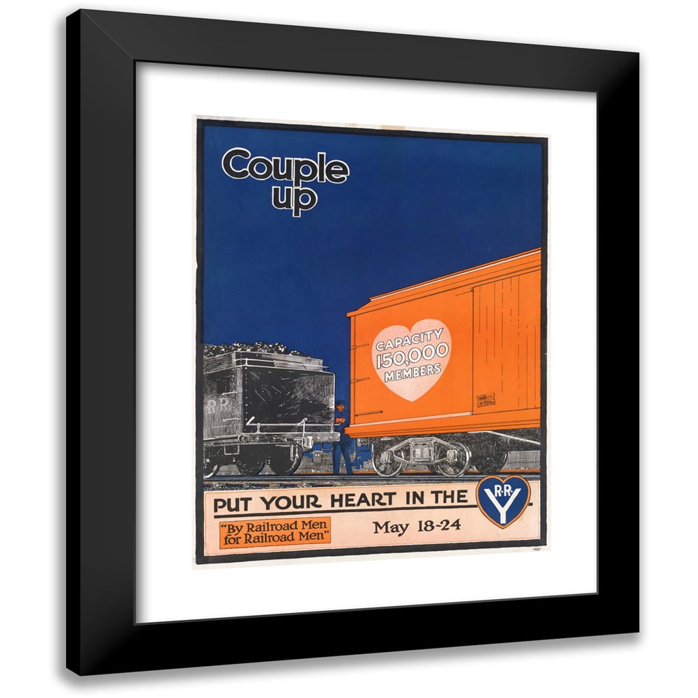 J. F. Butler 19x24 Black Modern Framed Museum Art Print Titled - Couple ...