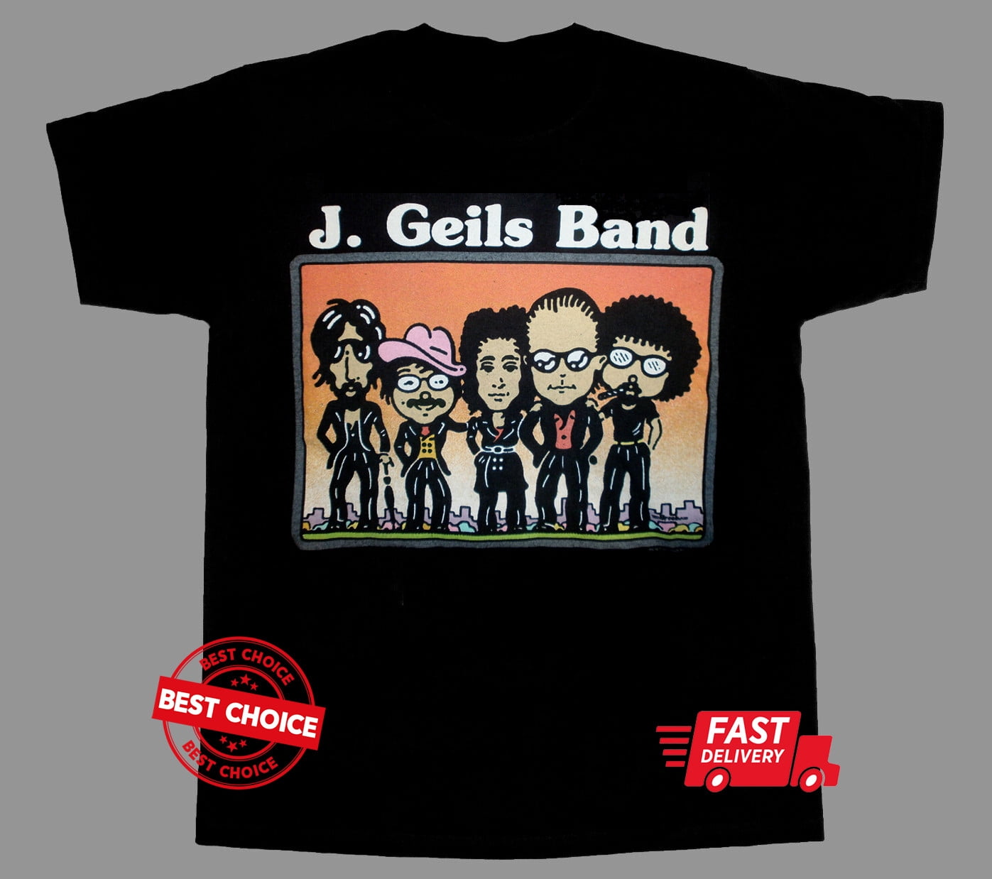 J GEILS BAND Men Black T-Shirt S-3XL Q2546 - Walmart.com