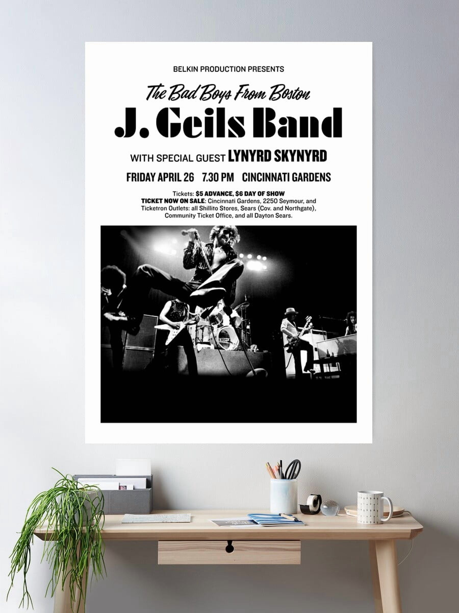J. Geils Band Vintage Concert Poster #2 Poster Wall Art, Modern Wall ...