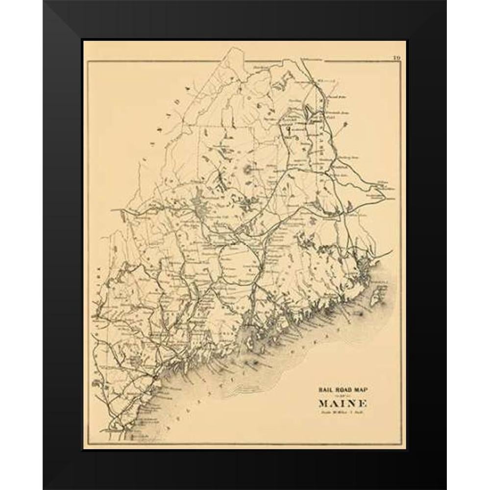 J.H. Stuart and Company 20x24 Black Modern Framed Museum Art Print ...