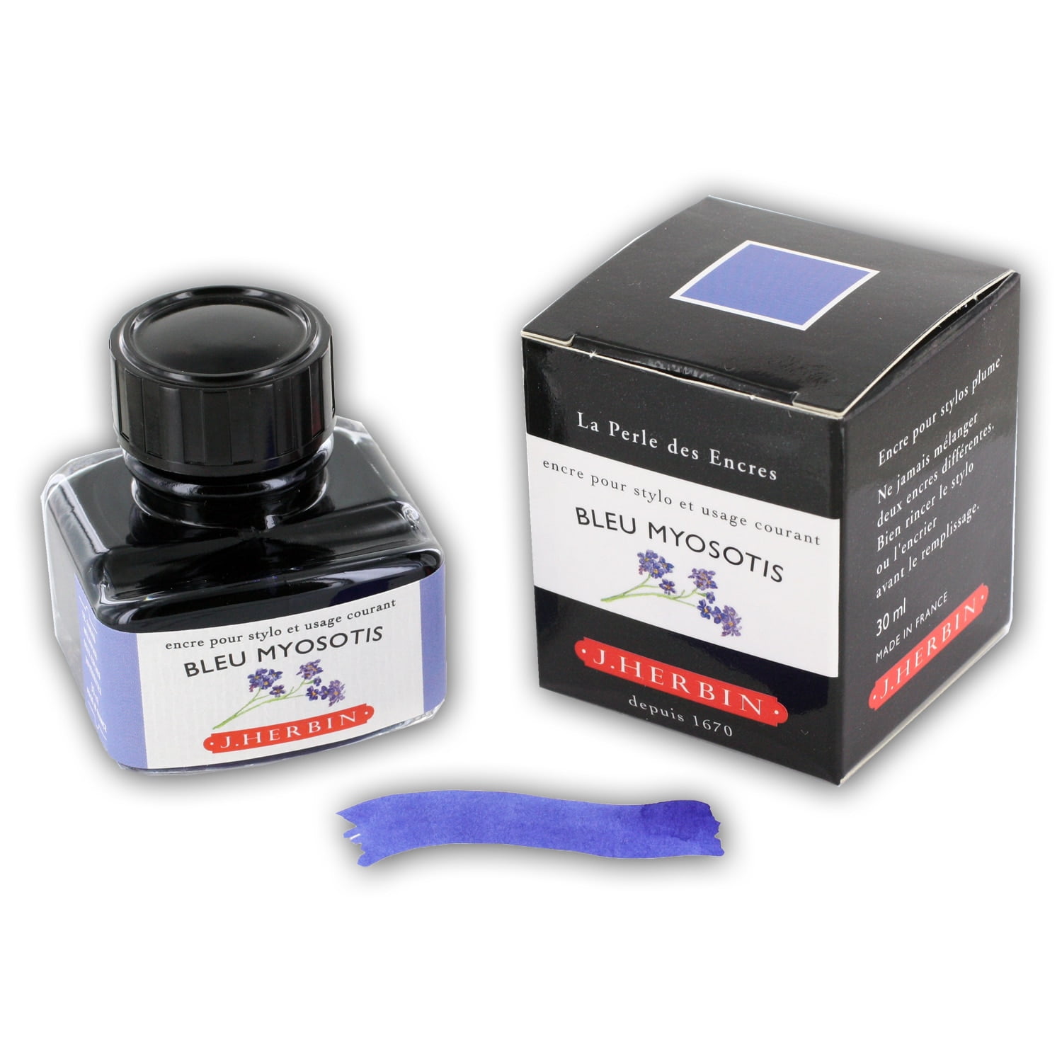 J. Herbin La Perle des Encres Fountain Pen Ink Bottled, 30 ml, 30 Color ...