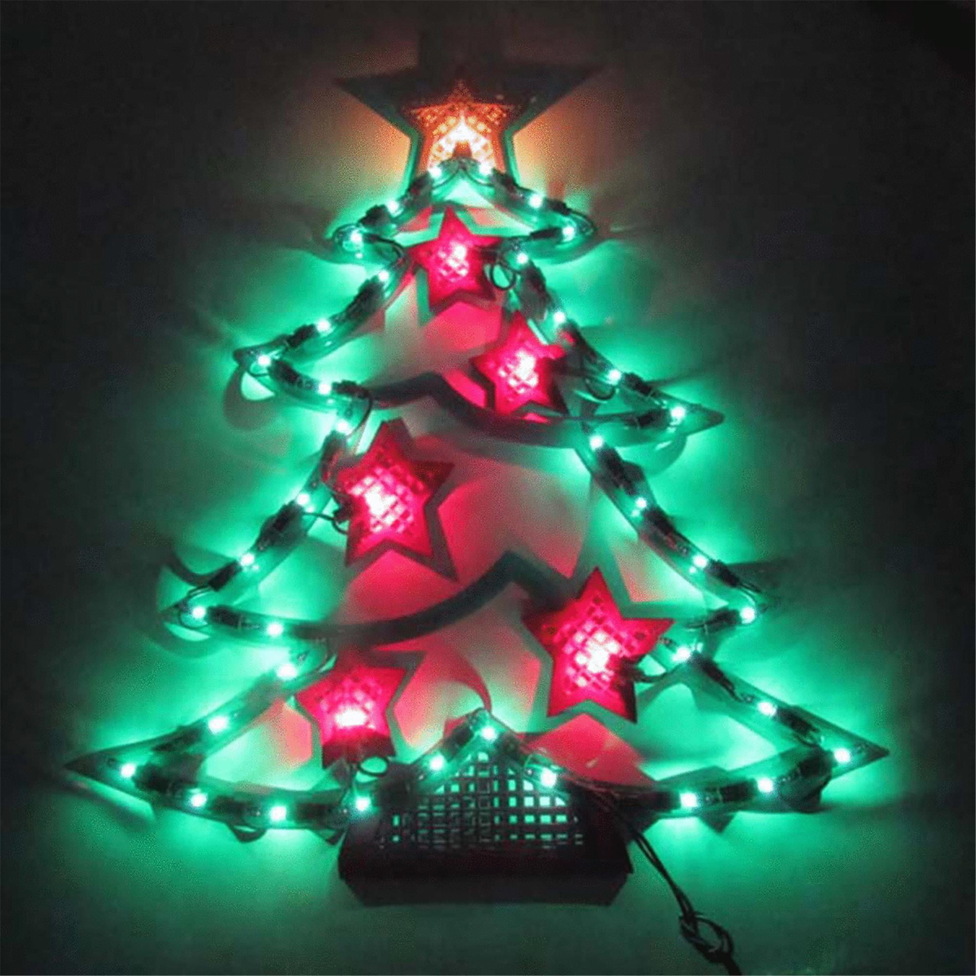 J Hofert 18 In. Pre-Lit Christmas Tree Plaque with 43 Lights 1548-T ...