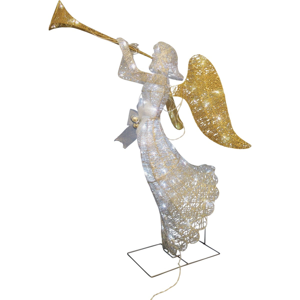 J Hofert 48 In. LED White Sisal Angel Christmas Decoration, Xmas ...