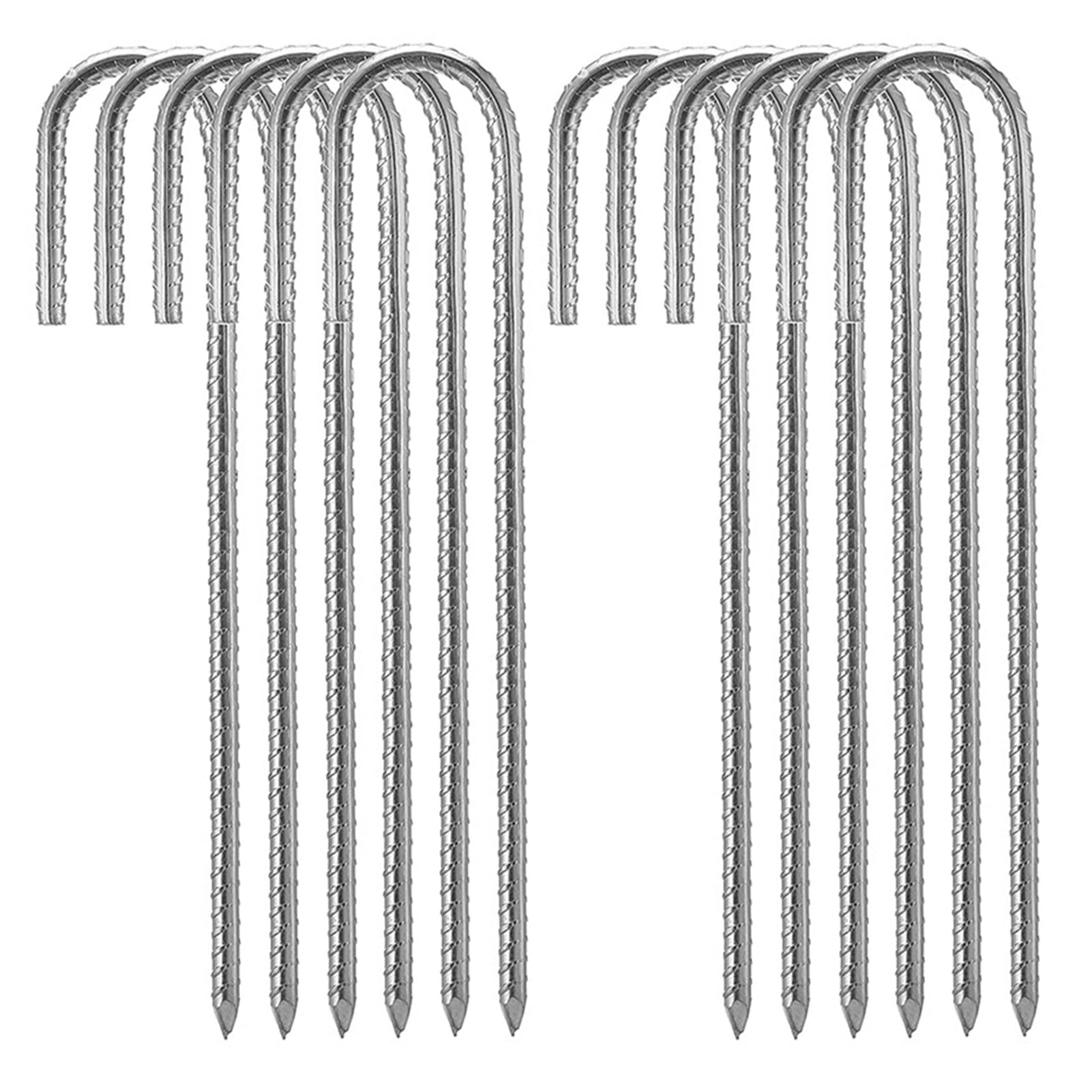 J Hook Ground Anchors, Galvanized Steel Rebar Stakes, Point End Support ...