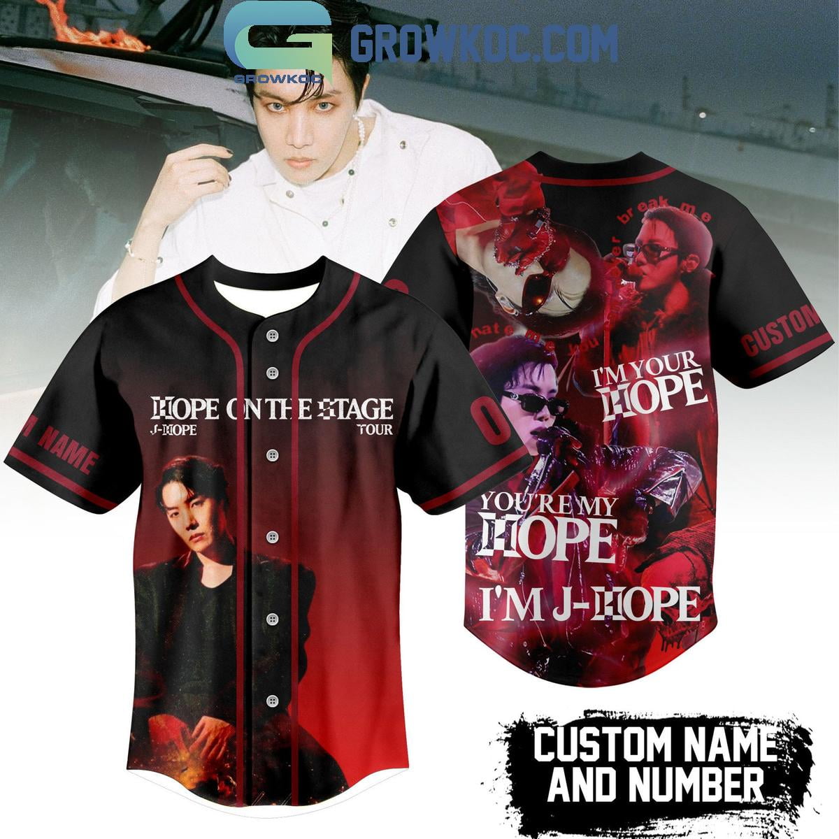 J Hope On The Stage Tour 2025 Personalized Baseball Jersey Shirt ...