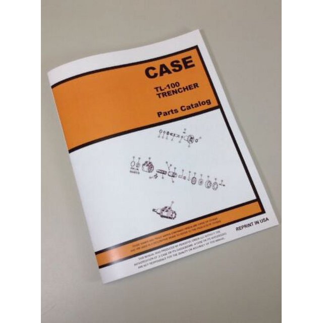 J I Case Tl100 Trencher Parts Manual Catalog Exploded Views Assembly ...