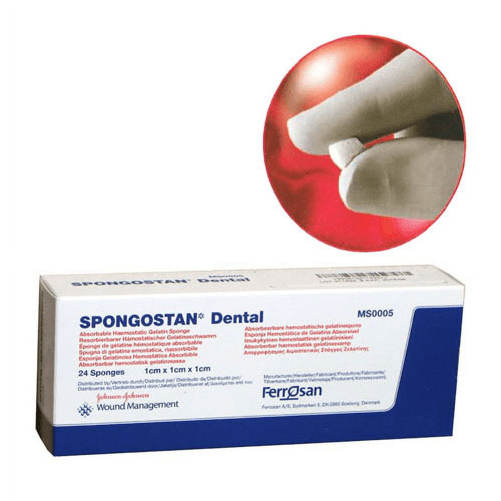J&J Dental Spongostan Absorbable Hemostatic Gelatin Sponge, Sterile ...