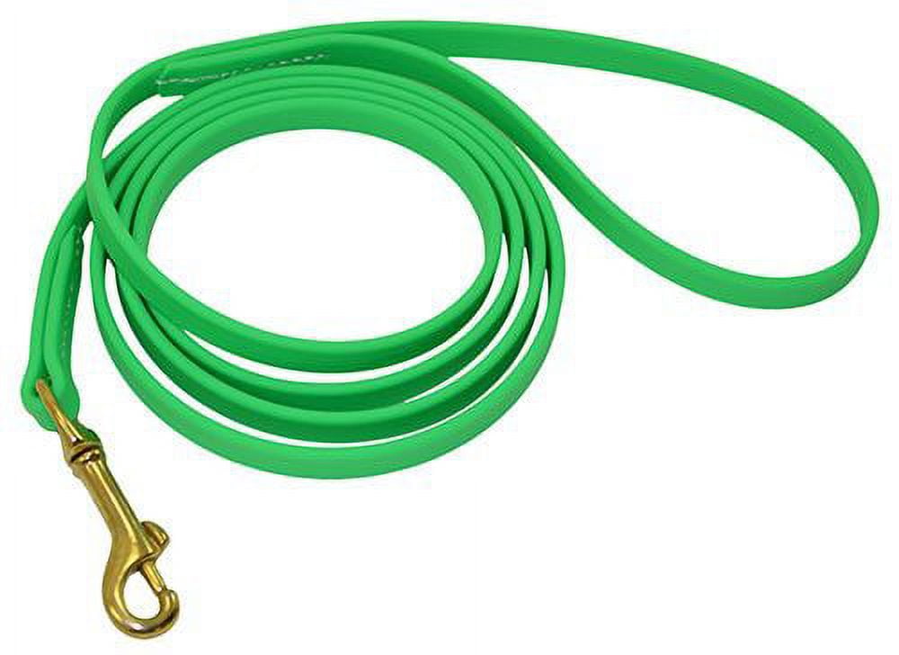 J&J Dog Supplies Biothane Dog Leash, 3/4" Wide by 6' Long, Neon Green ...