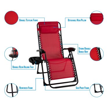 Caravan Sports Oversized Zero Gravity Chair - Blue - Walmart.com