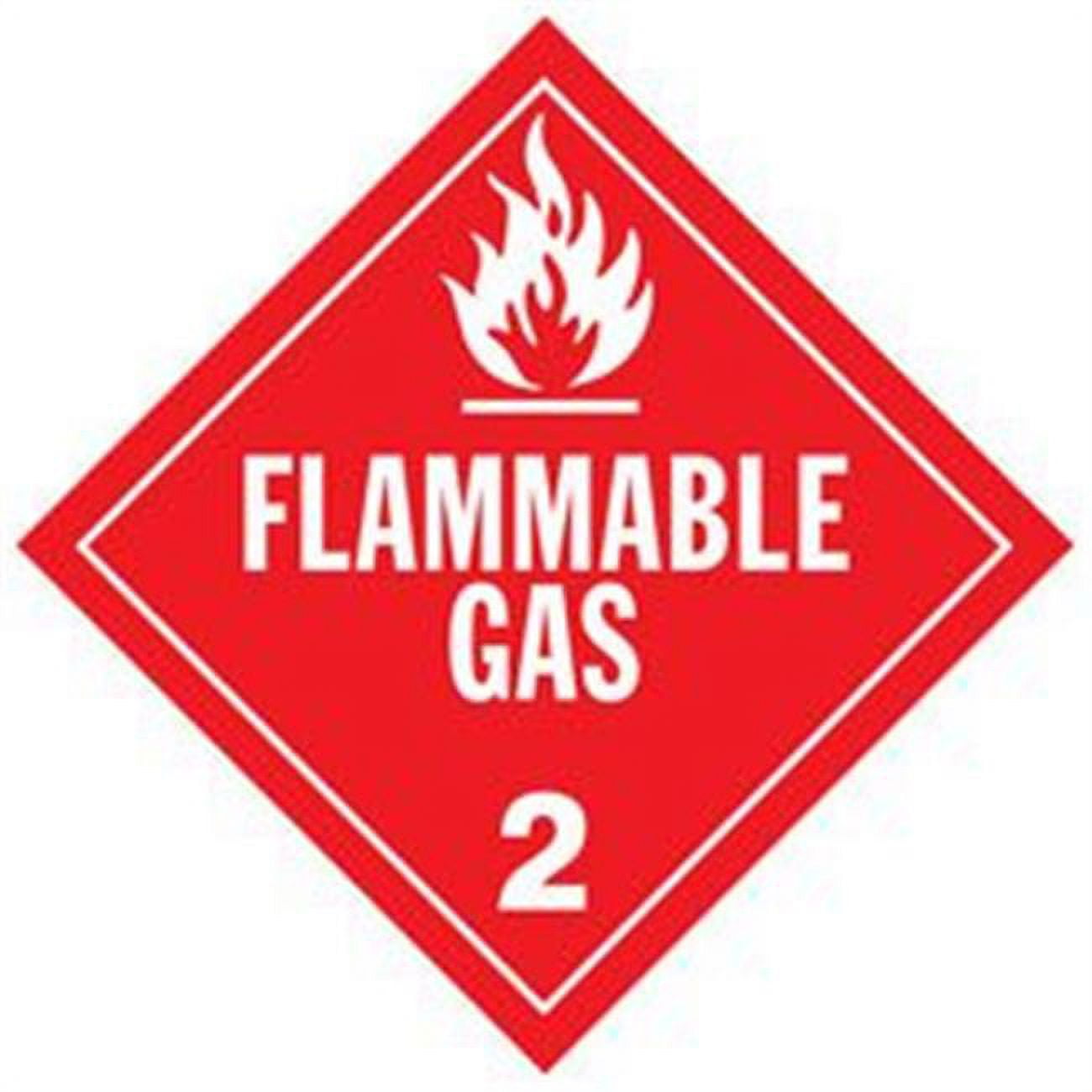 J.J. Keller 40495 Flammable Gas Class 2 Placard - Walmart.com