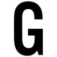 J.J. Keller 61617 Letter G White Vinyl Adhesive Label - 12 in ...