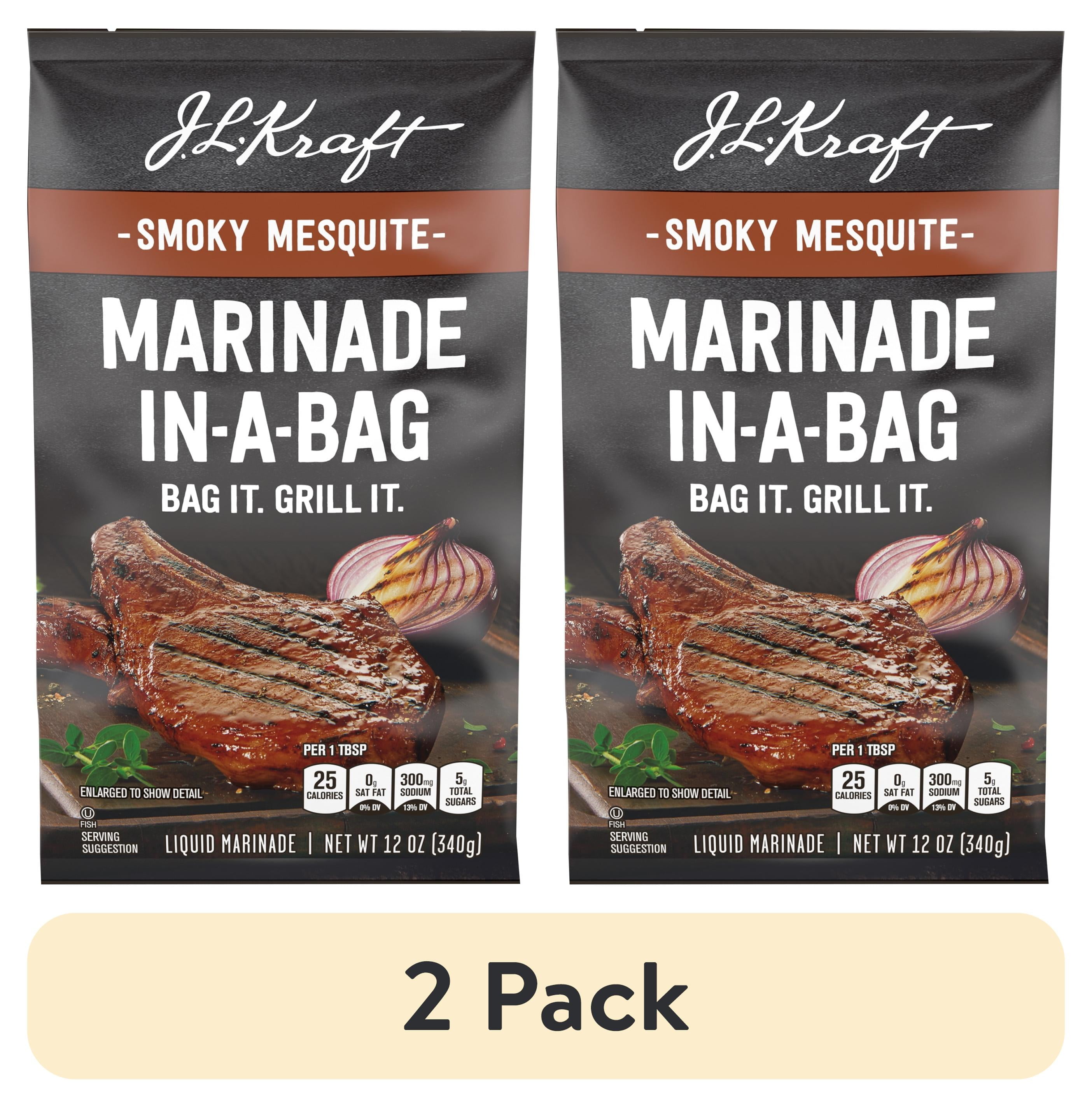 (2 pack) J.L. Kraft Marinade-In-A-Bag Smoky Mesquite Liquid Marinade ...