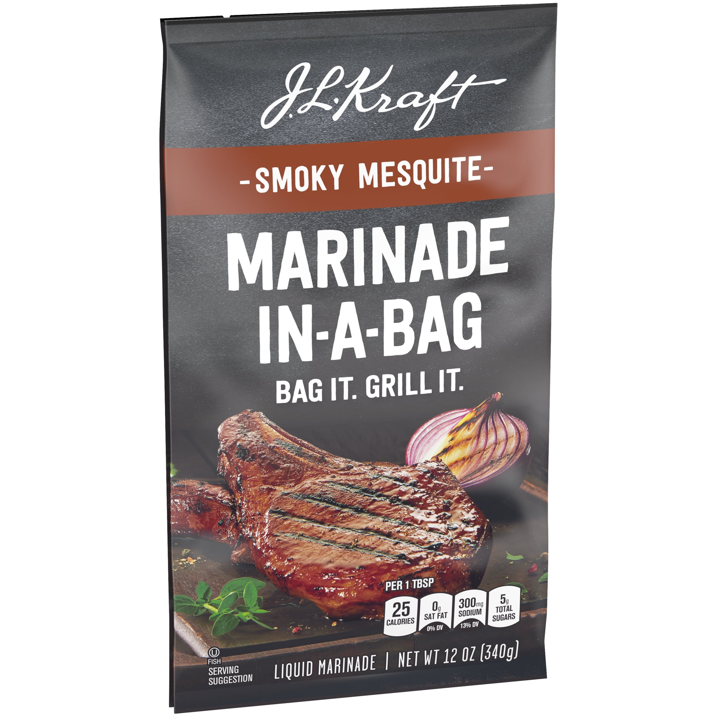 J.L. Kraft Marinade-In-A-Bag Smoky Mesquite Liquid Marinade, 12 oz Bag ...